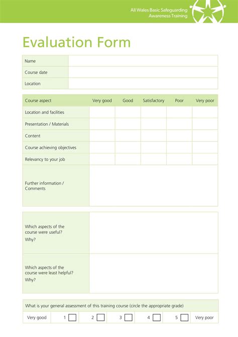 Image result for Training Class Evaluation Form Sample