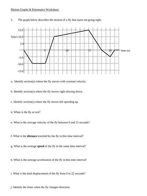 Image result for Motion Graphs Worksheet.pdf