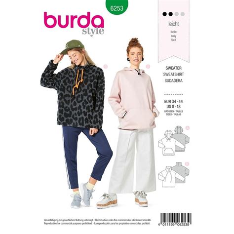 Image result for Burda Sweatshirt Patterns
