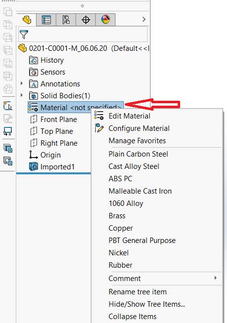 Image result for How to Add Material in SolidWorks