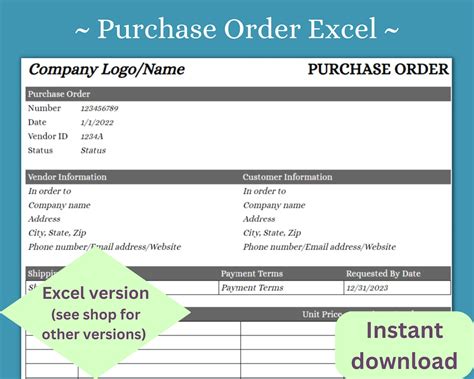 Image result for Create Purchase Order File On Excel