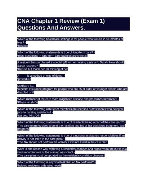 Image result for Module 15 Test CNA Answers