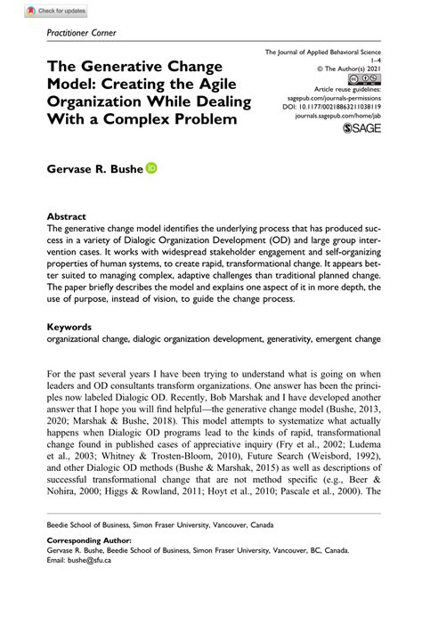 Image result for Generative Change Model