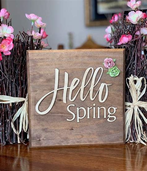 Image result for Hello Spring Wood Sign