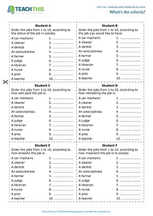 Image result for Critical Thinking Problem Solving Activities