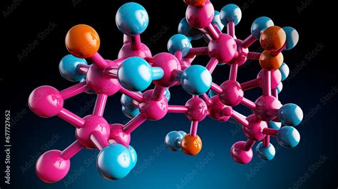 Molecular Structure 3D Model Chemistry Abstract Stock Illustration ...
