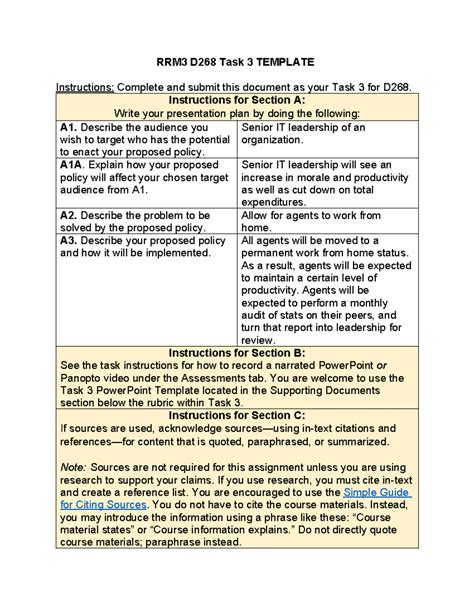 Image result for D268 Task 3 Examples