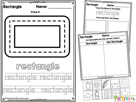 Image result for Rectangle Shape Worksheet