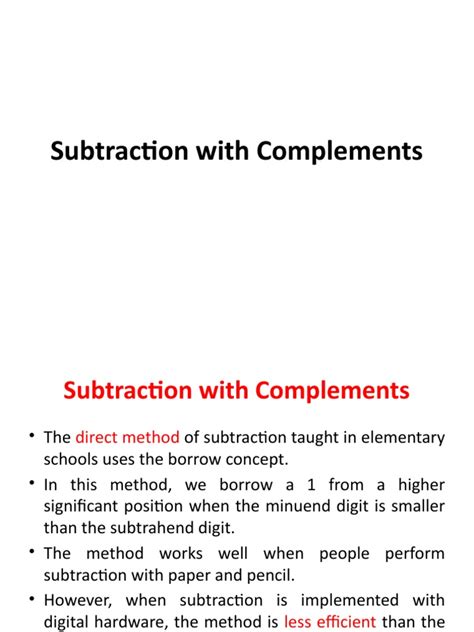 Image result for Substraction Complement