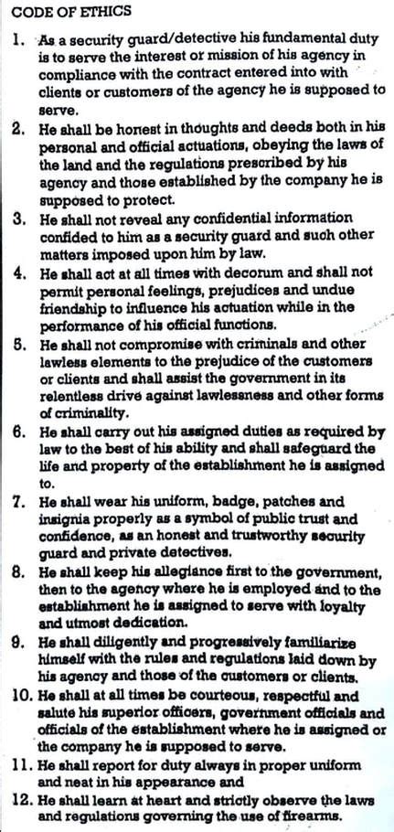 Image result for Security Code of Ethics