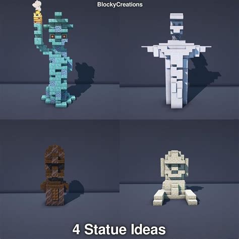 Image result for Building Ideas Minecraft Statue