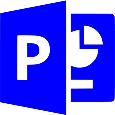 Blue microsoft powerpoint icon - Free blue office icons