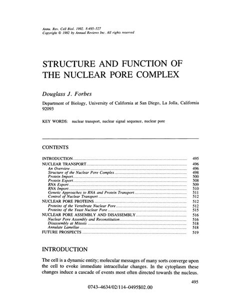 Image result for Function of Nuclear Pore Complex