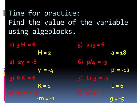 Image result for Solving Equations Using Algeblocks