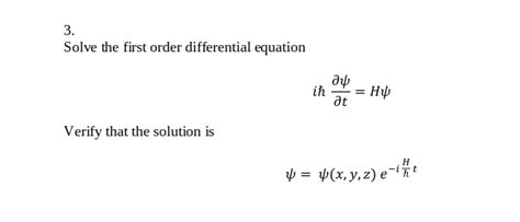 Image result for First Order Differential Equation Solution