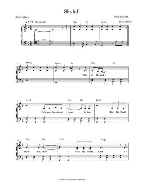 Image result for Skyfall Piano Tutorial Easy