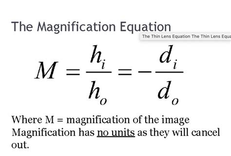 Image result for Magnification Equation Examples