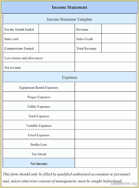 Image result for Simple Income Statement Examples