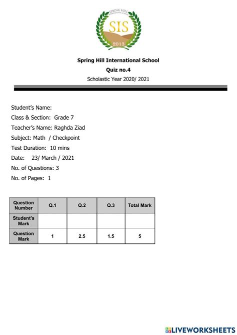 Calculations interactive worksheet | Live Worksheets