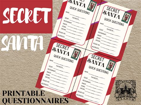 Image result for Simple Secret Santa Question Form