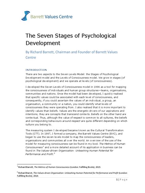 The Seven Stages of Psychological Development | PDF | Developmental ...