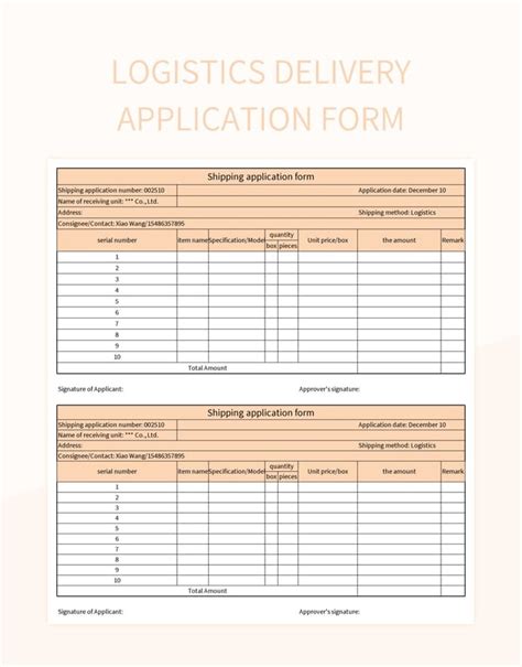 Image result for Logistics Documents Examples