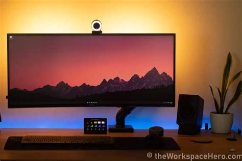 Image result for LED Strip Light Desk Setup