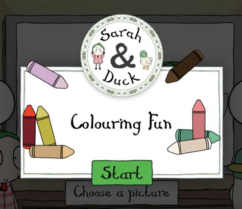 Colouring with Sarah and Duck - Cbeebies