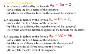 Image result for Arithmetic Sequence Generating Pattern