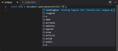Image result for IntelliSense for CSS Class Names in HTML