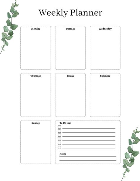 Image result for Basic Weekly Planner Printable