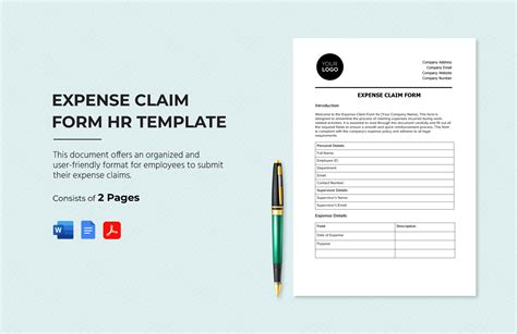 Expenses Claim Form Template in Excel, Google Sheets - Download ...