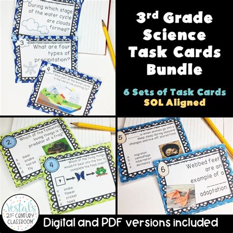 Image result for 3rd Grade Science Task Cards