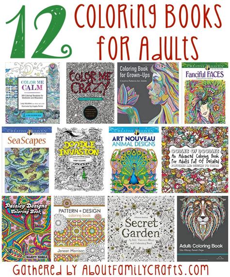 12 Coloring Books for Adults – About Family Crafts