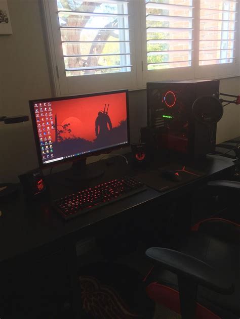 Image result for Red PC Set Up