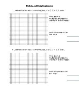 Image result for Multiplying Decimals Using 10 Blocks