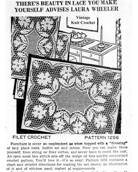 Image result for Filet Crochet Flower Pattern