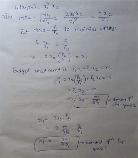 Image result for Deriving Demand From Utility Function