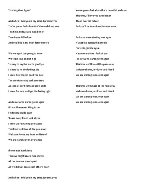 Image result for Starting Over Again Movie Script