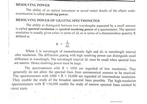 Image result for Resolving Power of Grating