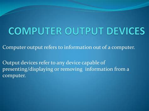 Image result for Output Devices Definition