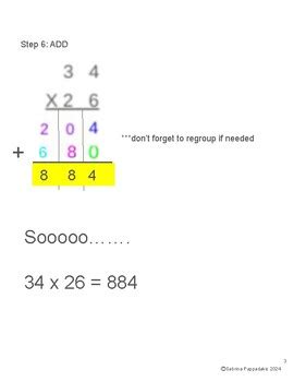 Image result for Step by Step 2 Digit Multiplication