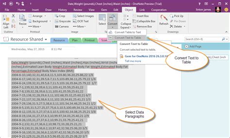 Image result for OneNote Table Tools