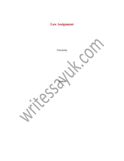 Image result for Law Assignment Sample PDF