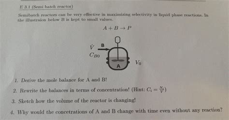 Image result for Semi Batch Reactor Problem