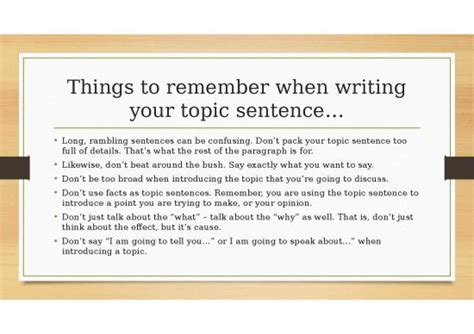 Image result for Topic Sentence for Slides