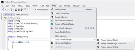Image result for Visual Studio Package Manager Console