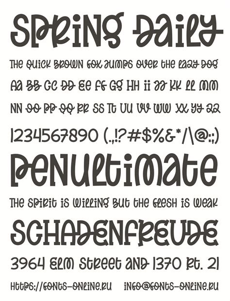 Image result for Spring Daily Font