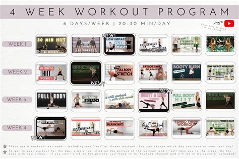 Image result for 4 Week Workout Routine