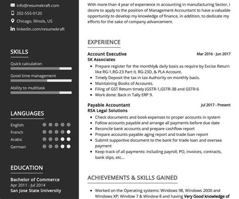 Image result for Accounts Payable CV Sample